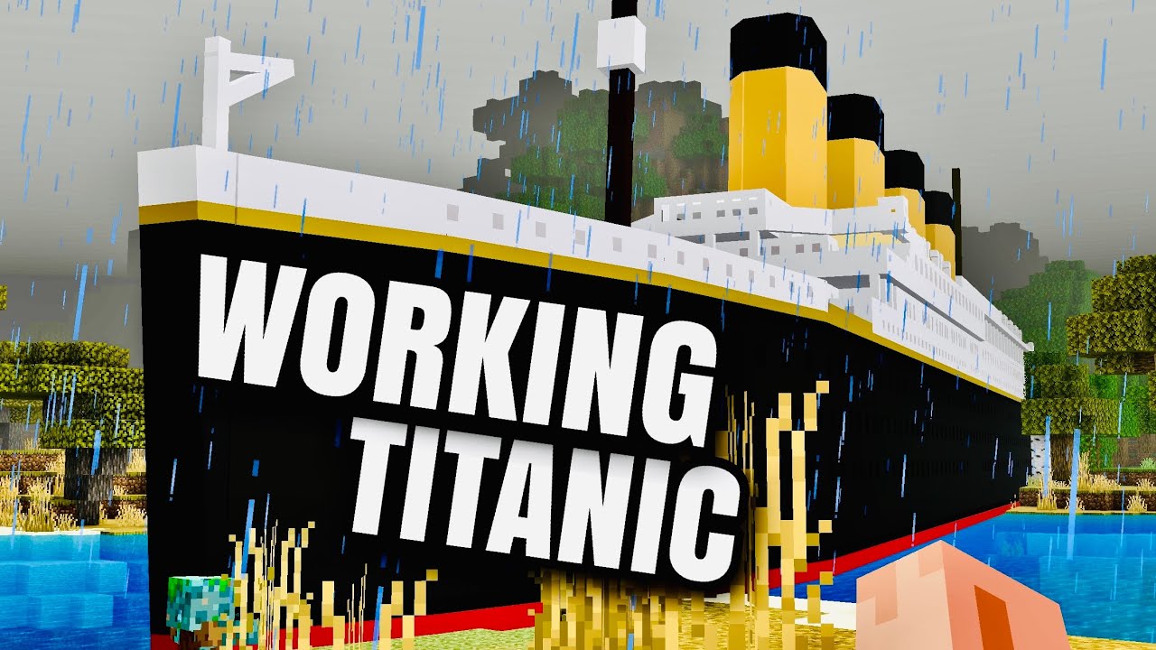 WORKING TITANIC SHIP MOD FOR MINECRAFT PE AND BEDROCK 1.18 & 1.19 - YouTube