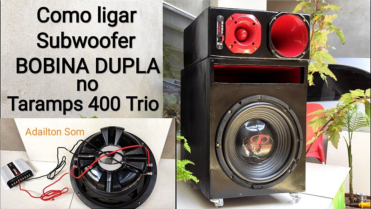 Caixa Bob com Subwoofer H-Buster 12 Pol no Taramps 400 Trio - Como ...