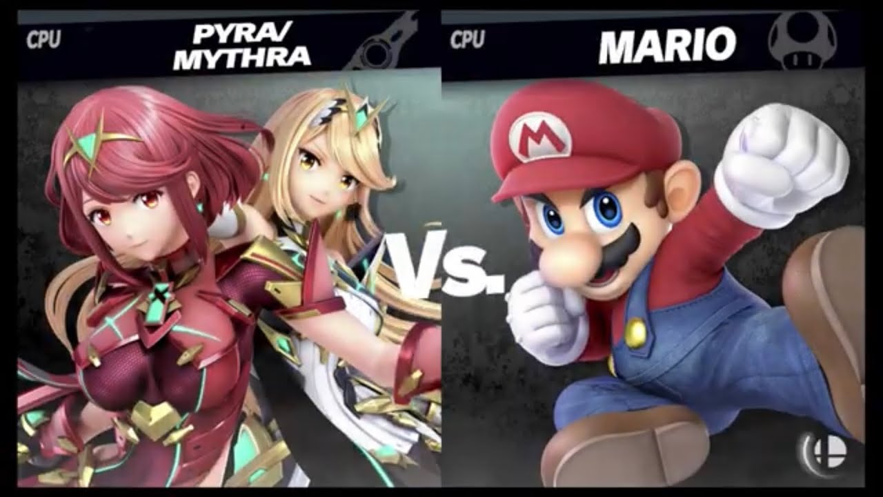 Super Smash Bros. Ultimate - Pyra/Mythra VS Mario - YouTube