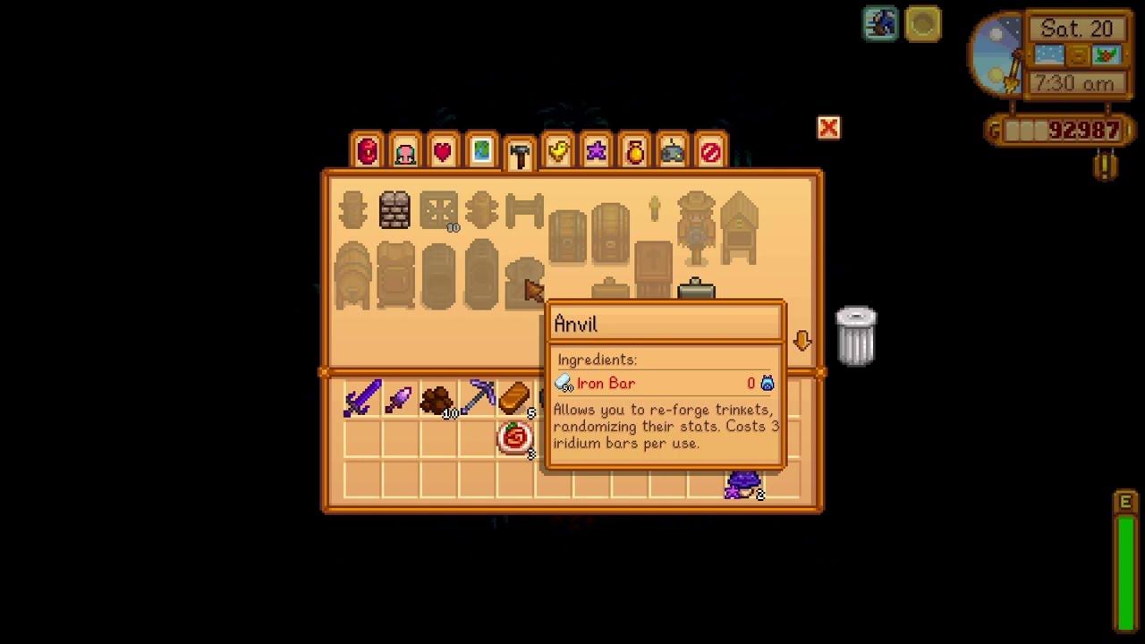 Anvil How To Get This Recipe Stardew Valley 1 6 YouTube anvil-how-to-get-this-recipe-stardew-valley-1-6-youtube