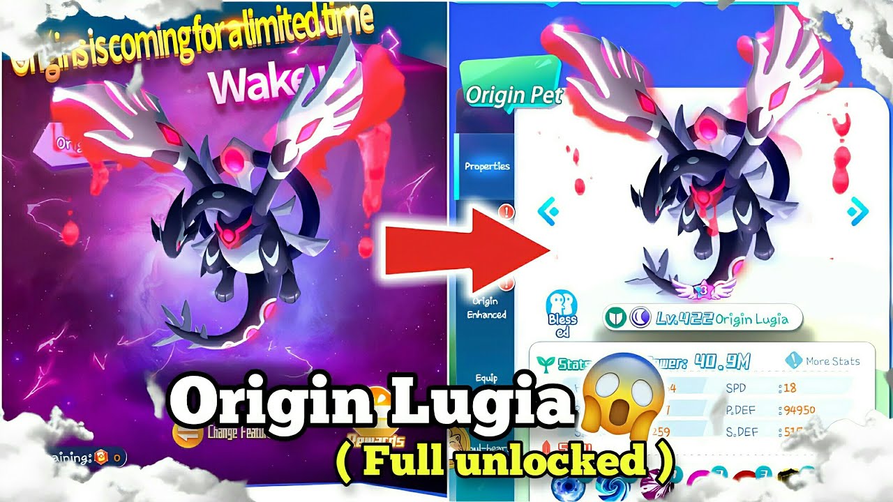 Unlocked Origin Lugia😱| Complete Guide Origin Lugia | Idle Monster Go ...