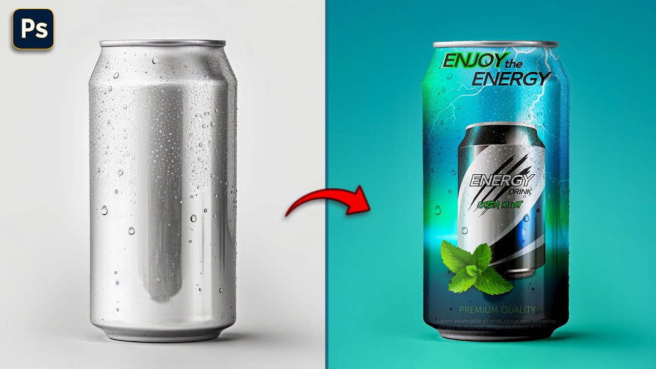 Create Realistic Can Mockup in Photoshop | Quick Mockup Tutorial | JZ ...