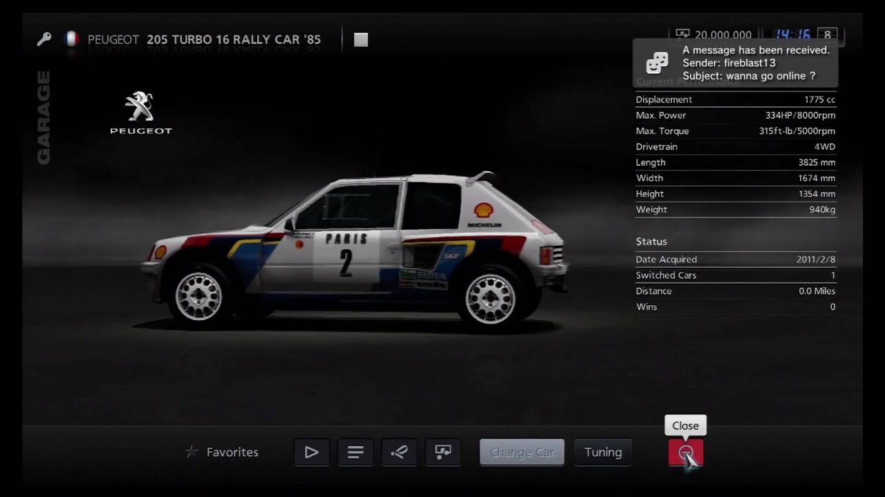 Gran Turismo 5 - Peugeot 205 Turbo 16 Rally Car - YouTube