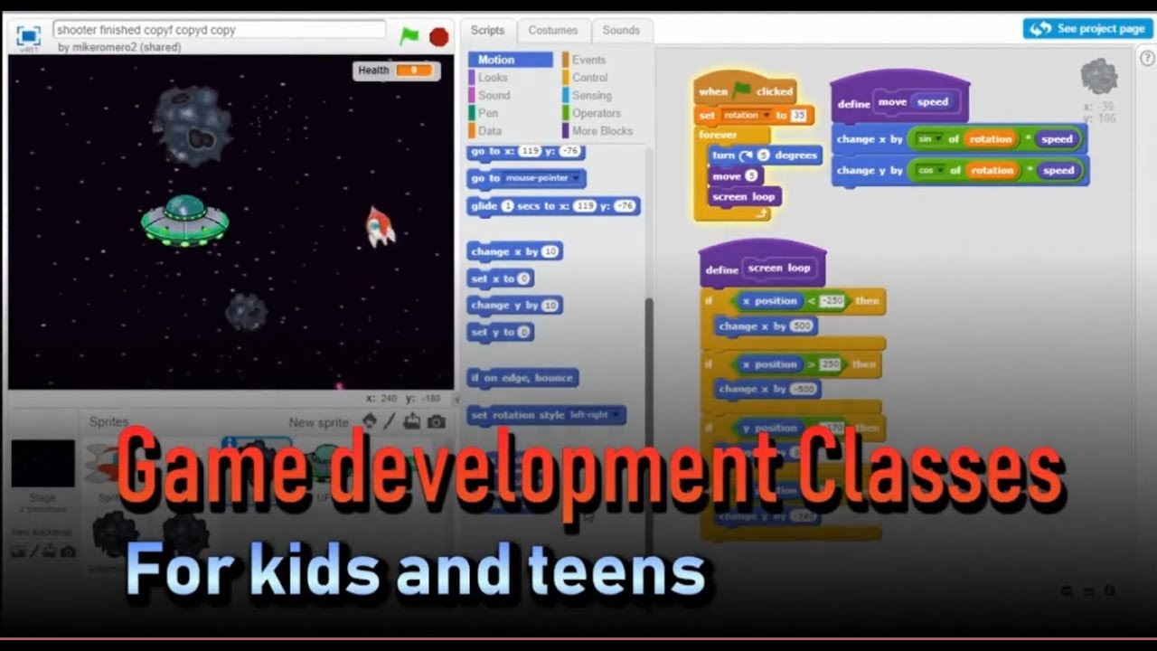 Game development for kids and teens - YouTube