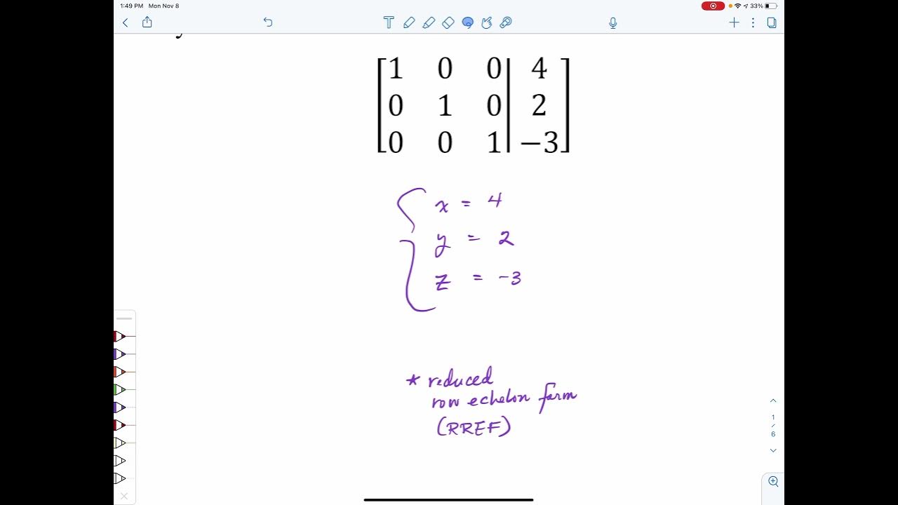 Intro to Matrix math and RREF (110.9.2) - YouTube