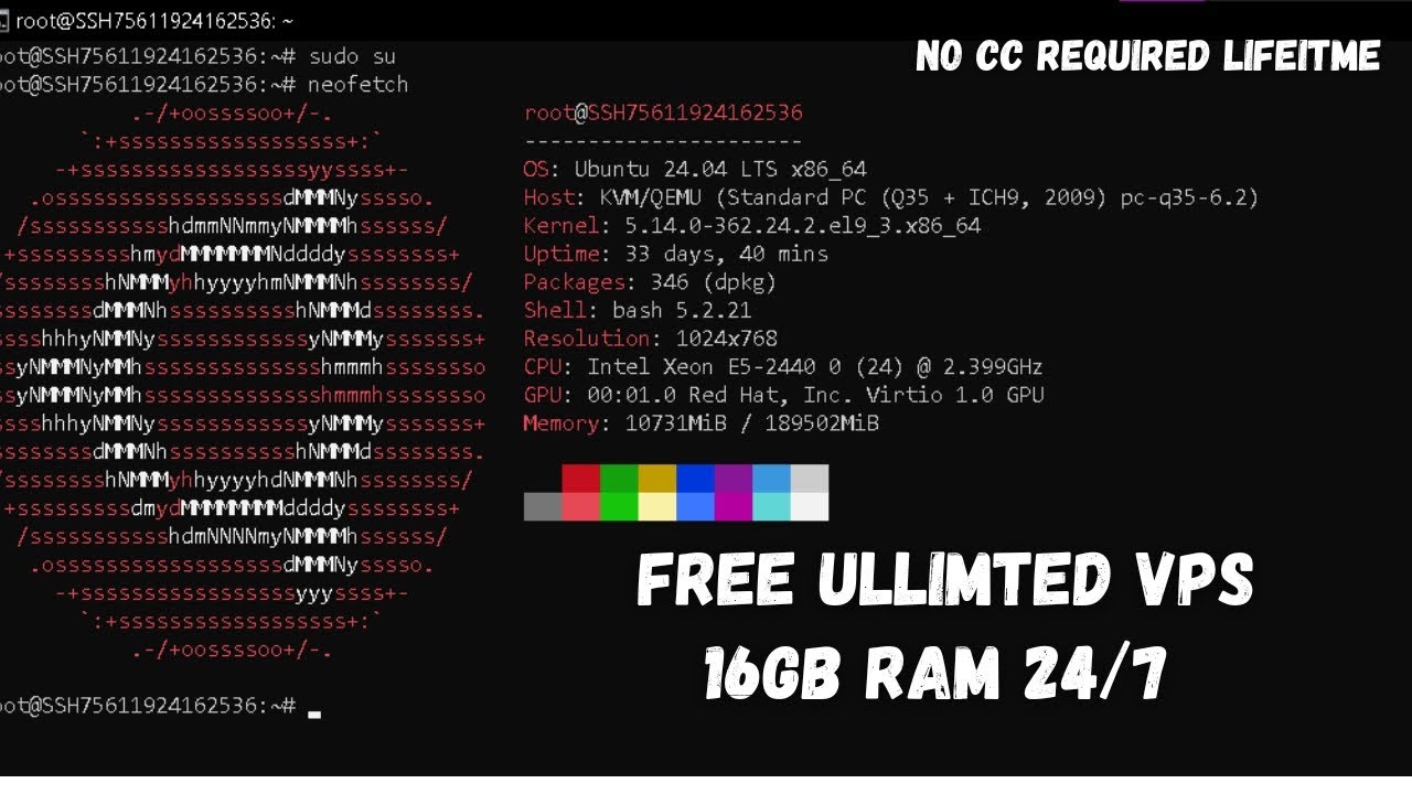 How to get free 24/7 VPS in 2024 | 16 GB Ram Unlimited VPS ...
