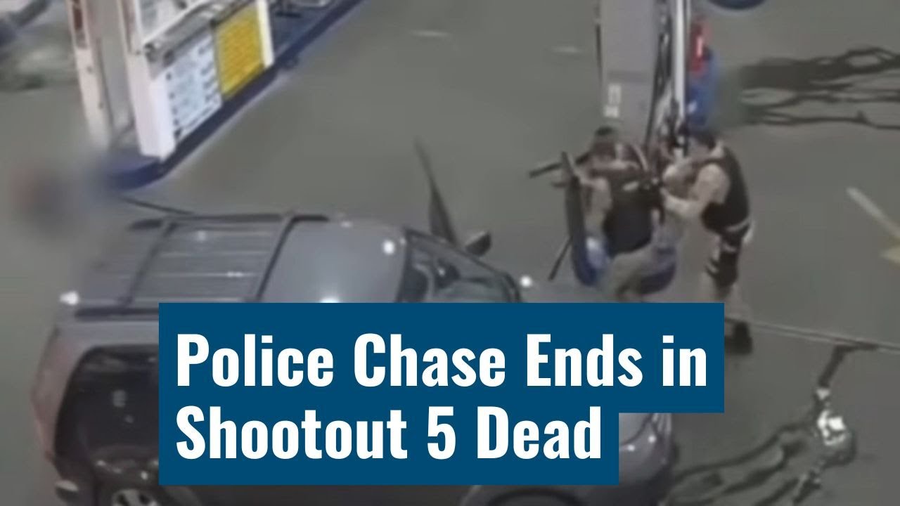 Crazy Chase Ends with 5 Criminals Dead in Shootout - YouTube
