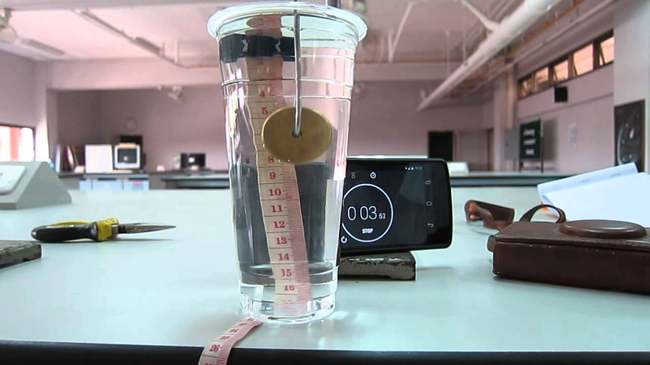 Spring with mass in water (Under-damping Oscillation) - YouTube