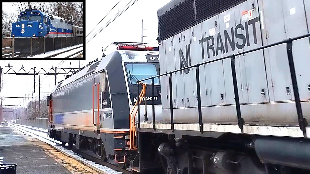 NJ Transit 4300 Pulling ALP-46 4616 on an Equipment Move Again, Unusual Deadhead and More Trains ...