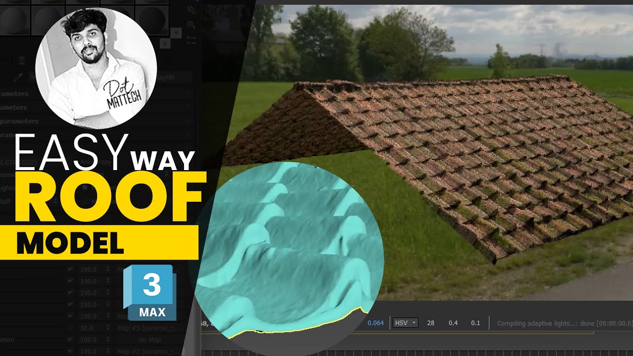 Easy method polygon Roof design 3ds max tutorial for beginners in Tamil ...