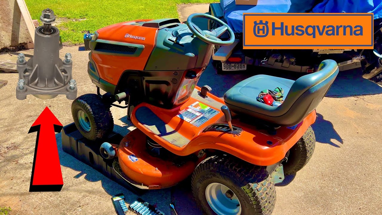 Husqvarna Riding Mower Deck Spindle Replacement DIY - YouTube