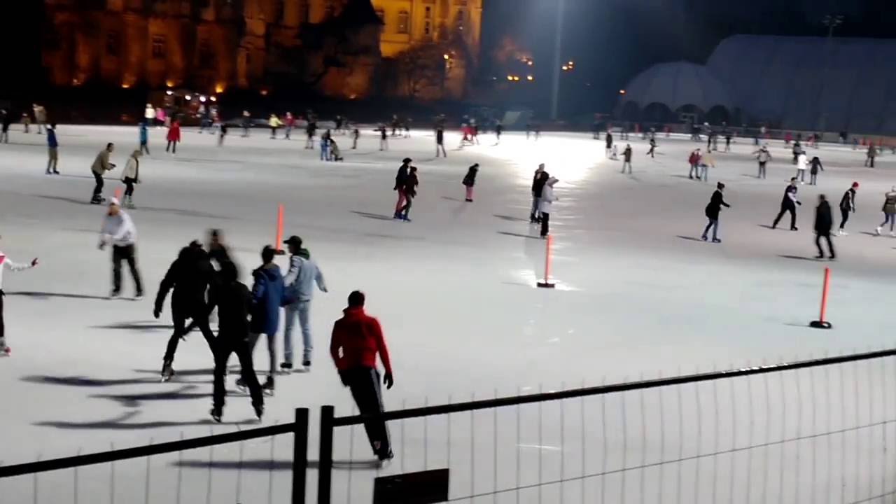 Ice Skating - Hero square (ter) Budapest, Hungary - YouTube