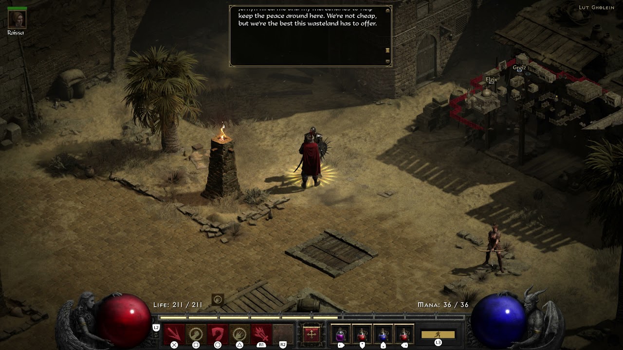 Diablo ll Resurrected - Act 2 Radament's Lair: Lut Gholein: Meet Greiz ...