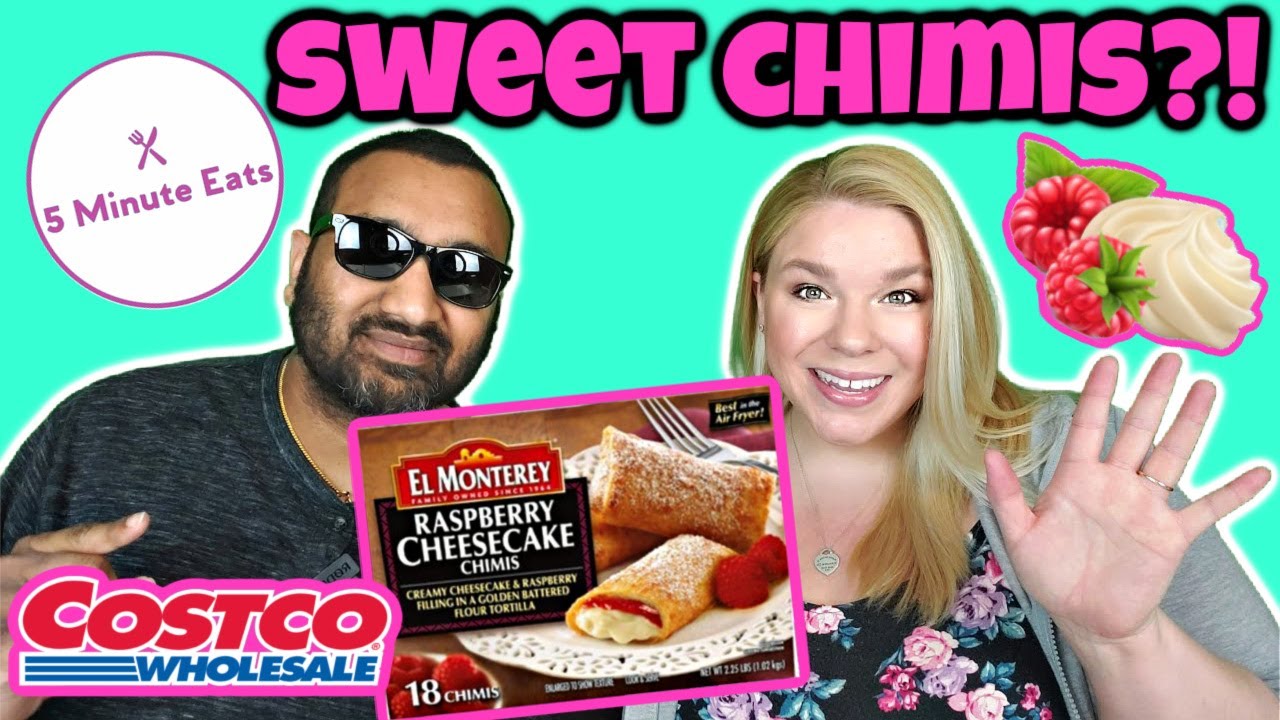 Costco El Monterey Raspberry Cheesecake Chimis Review - YouTube
