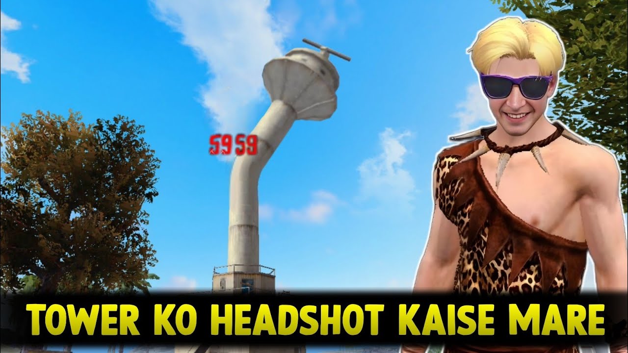 Tower Ko Headshot Mar Diya 😁 Day (54/75) Free Fire Funny Video 🤣 - YouTube
