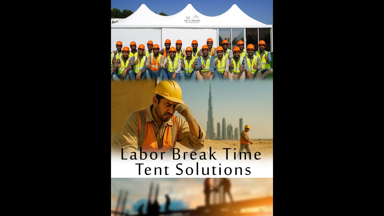 Labor Break Time Tent Solutions - حلول خيام راحة العمال - YouTube