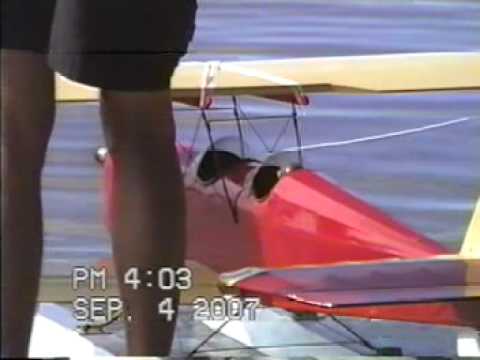 Big Lazy Ace RC Biplane Float Flying - YouTube