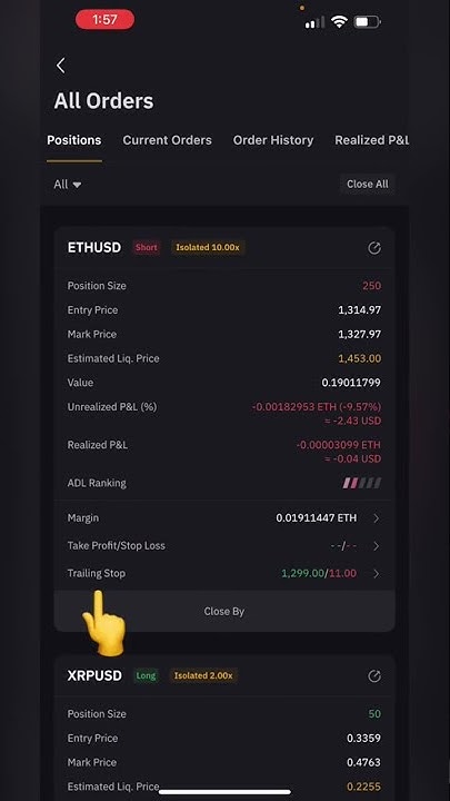 How to set a Trailing Stop Loss on Bybit Mobile - Crypto trading - YouTube