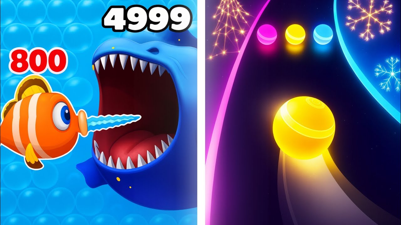 Fish Io 2 vs Dancing Road | Gameplay | Garry Android Gamer - YouTube