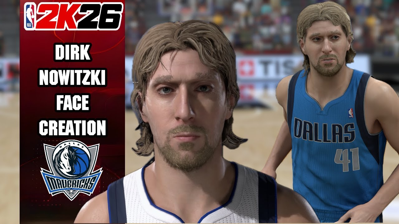 Dirk Nowitzki Face Creation NBA 2K26 - YouTube