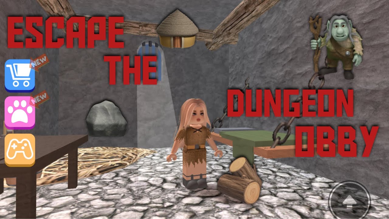 ESCAPE THE DUNGEON OBBY🧌🪵🛖 - YouTube