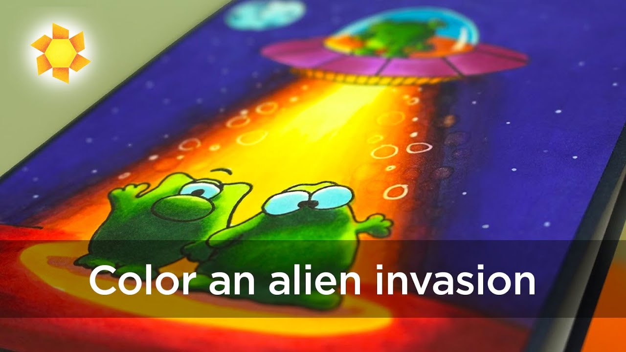 Beam Me Up! Color an alien invasion - YouTube