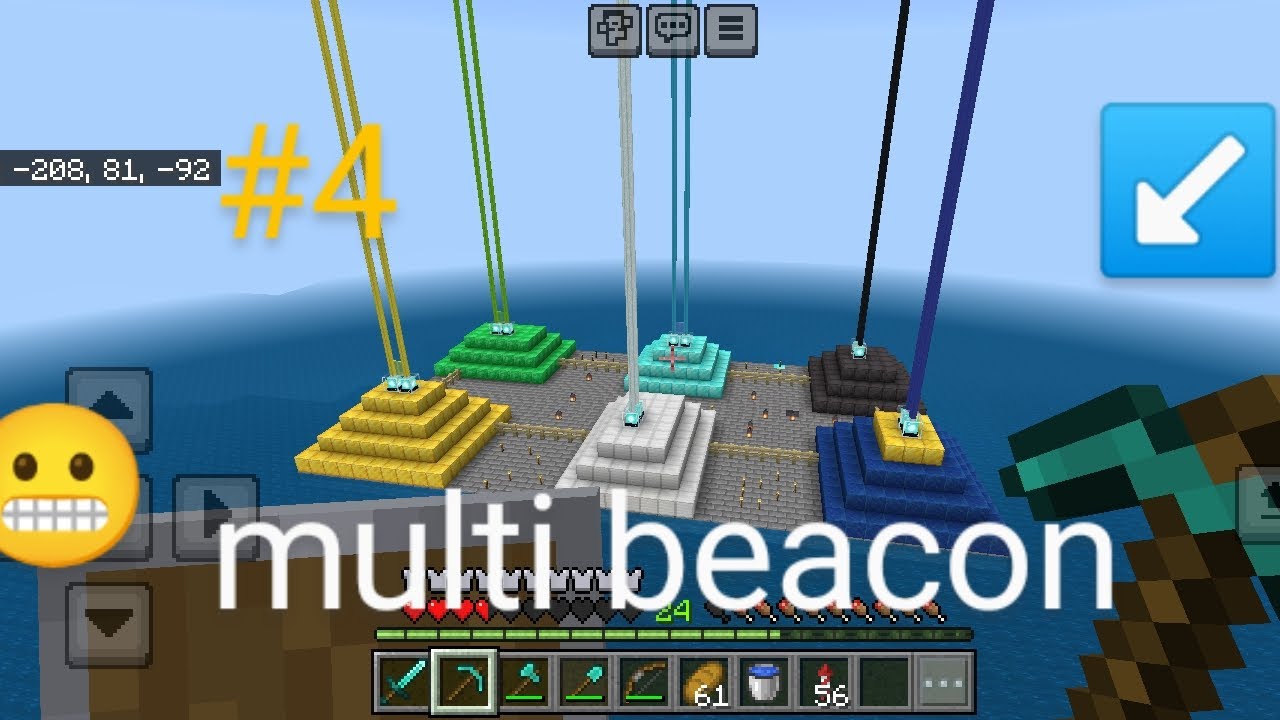 #4 I build a multi beacon in my Minecraft world - YouTube
