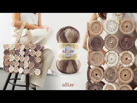 Alize Diva Batik ile Halka Motifli Çanta