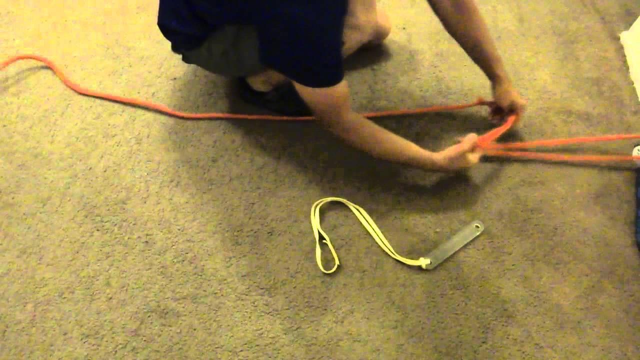 Fiddlestick and Stone knot tied for no twisting - YouTube