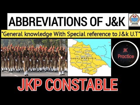 ABBREVIATIONS OF J&K JKP CONSTABLE #jkssb #jkexams - YouTube