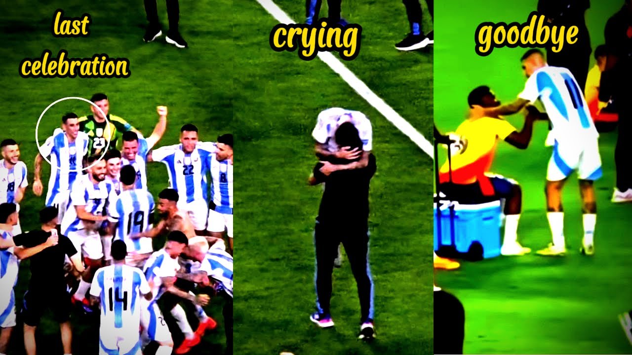 Angel Di Maria emotional moments of his last match Argentina vs ...