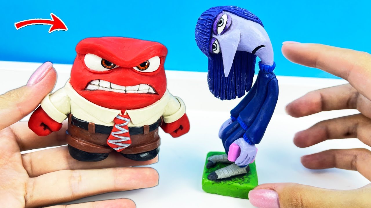 Inside Out 2 - Making Anger & Ennui with clay / How to make Inside Out ...