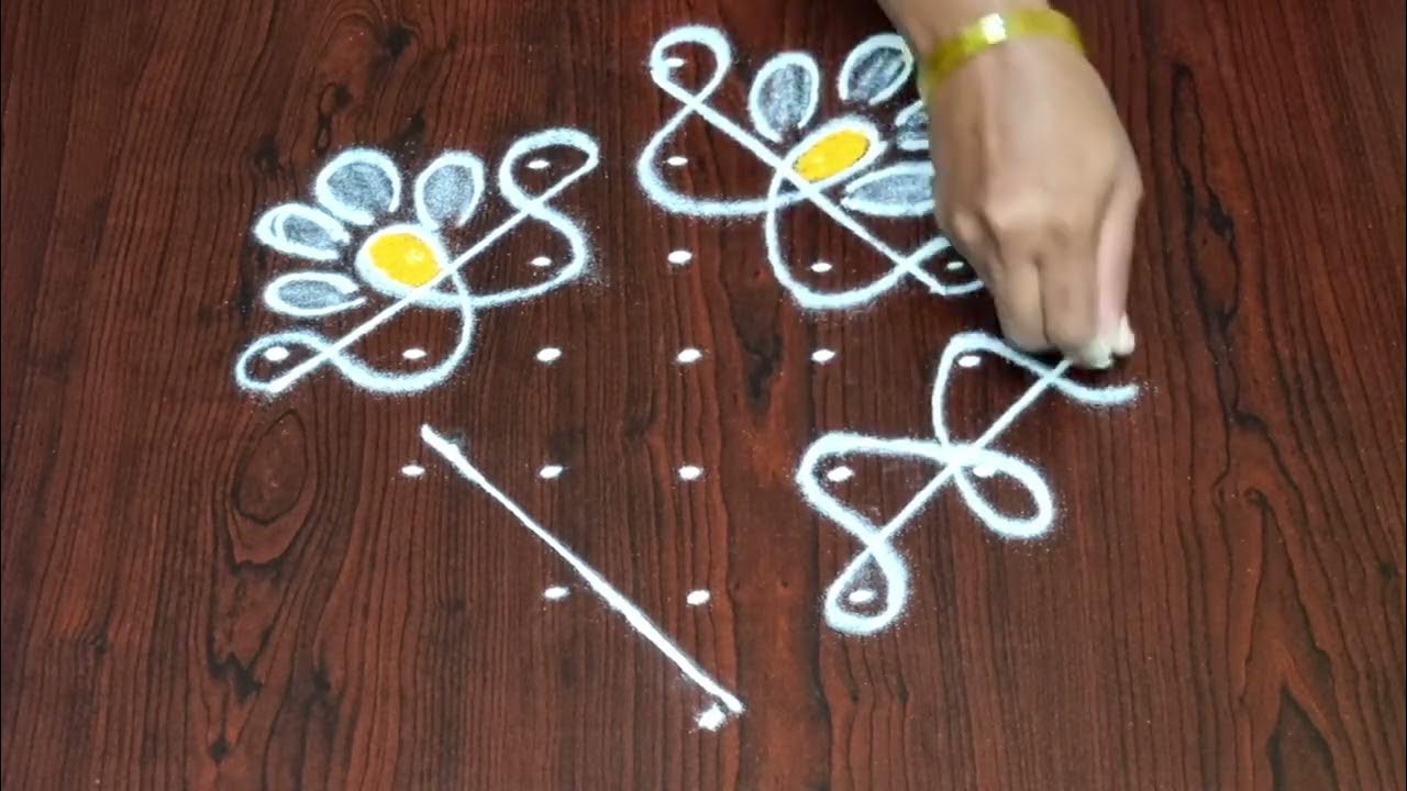 Daily rangoli design || simple rangoli || - YouTube