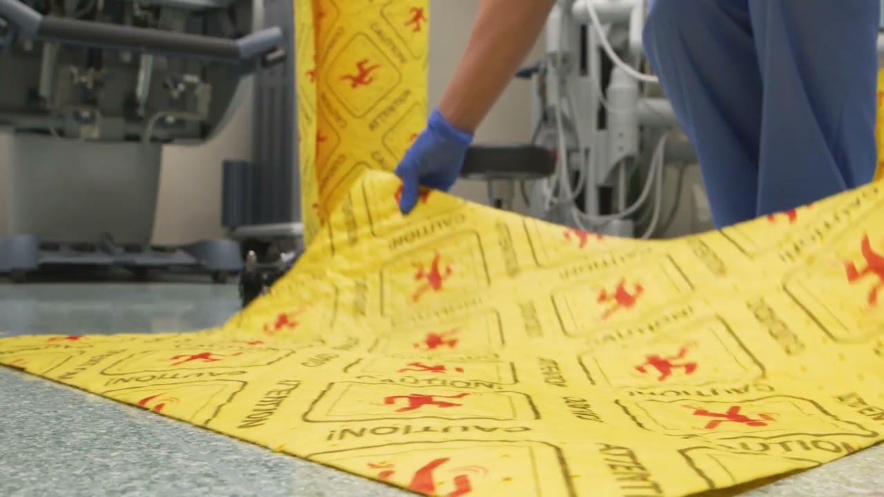 HydroGrabber Hi-Viz Absorbent Floor Mats - YouTube