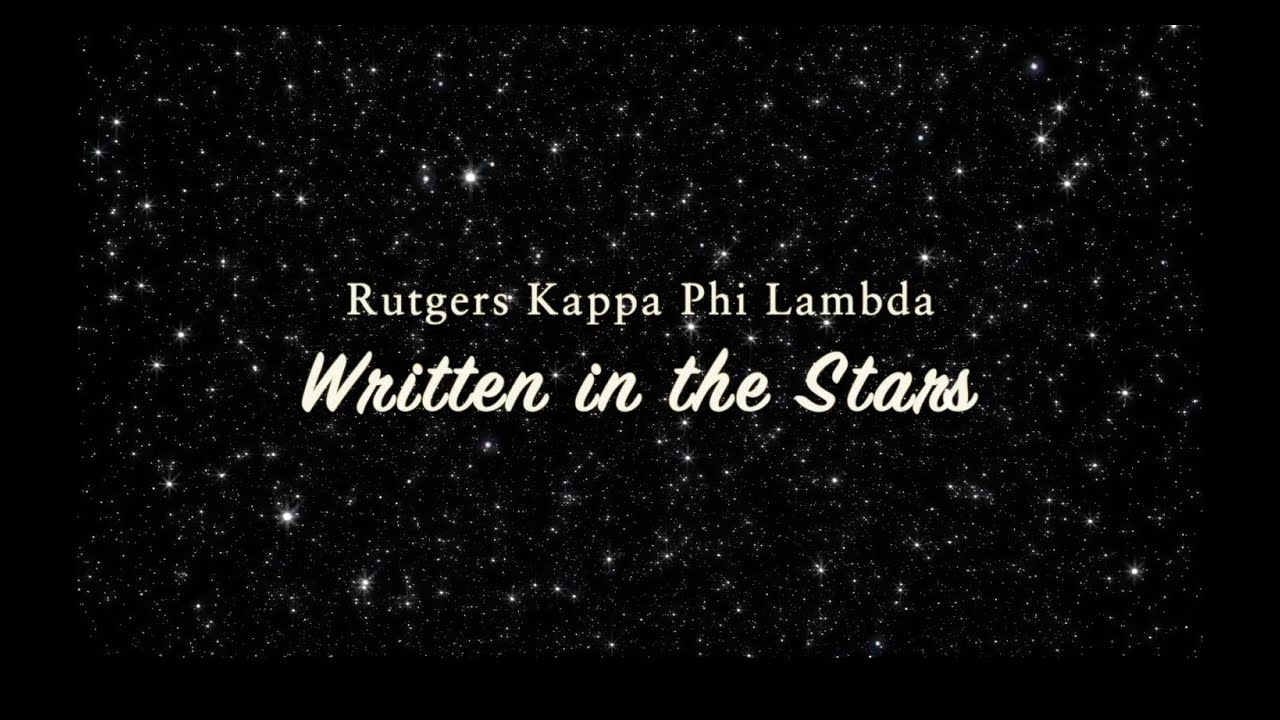 Rutgers Kappa Phi Lambda Spring '20 Rush: Written in the Stars - YouTube