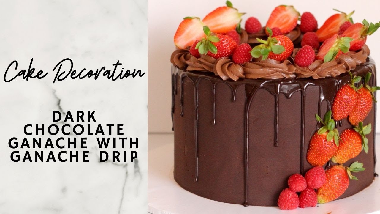 Dark Chocolate Ganache with ganache drip :: Pastry Pleasures - YouTube