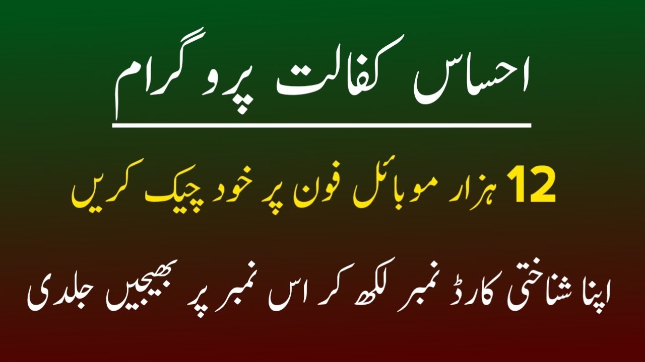 Ehsaas Kafalat Program 12000 Check Code 2021 || Ehsaas Cash Program | Ehsas Program | Urdu Techy ...