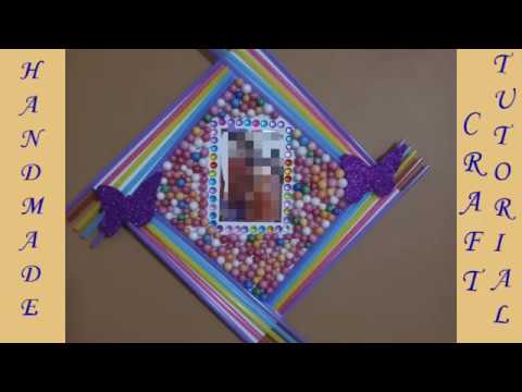 The Craft Room: How to make an Easy Photo Frame using straw | Easy ...