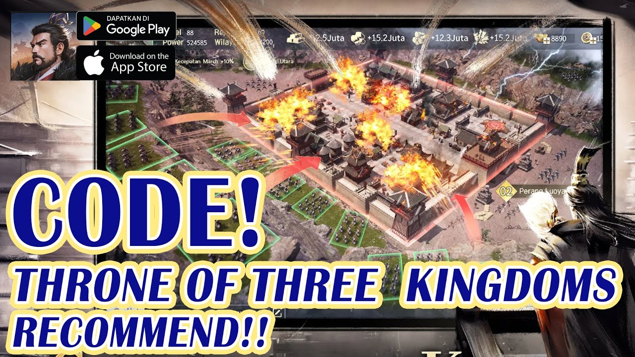 THRONE OF THREE KINGDOMS 7 GIFTCODES | 7 REDEEM CODE THRONE OF THREE ...