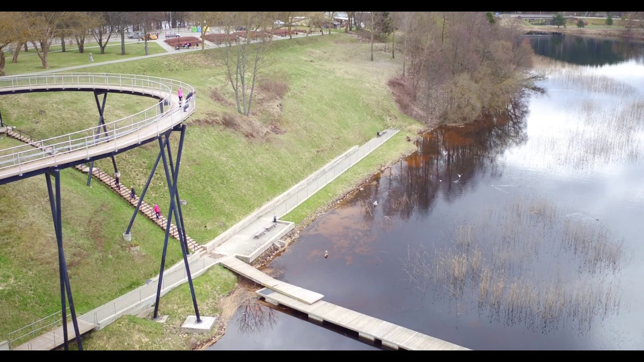 ZARASAI , pėsčiųjų tiltas prie ZARASO ežero - YouTube