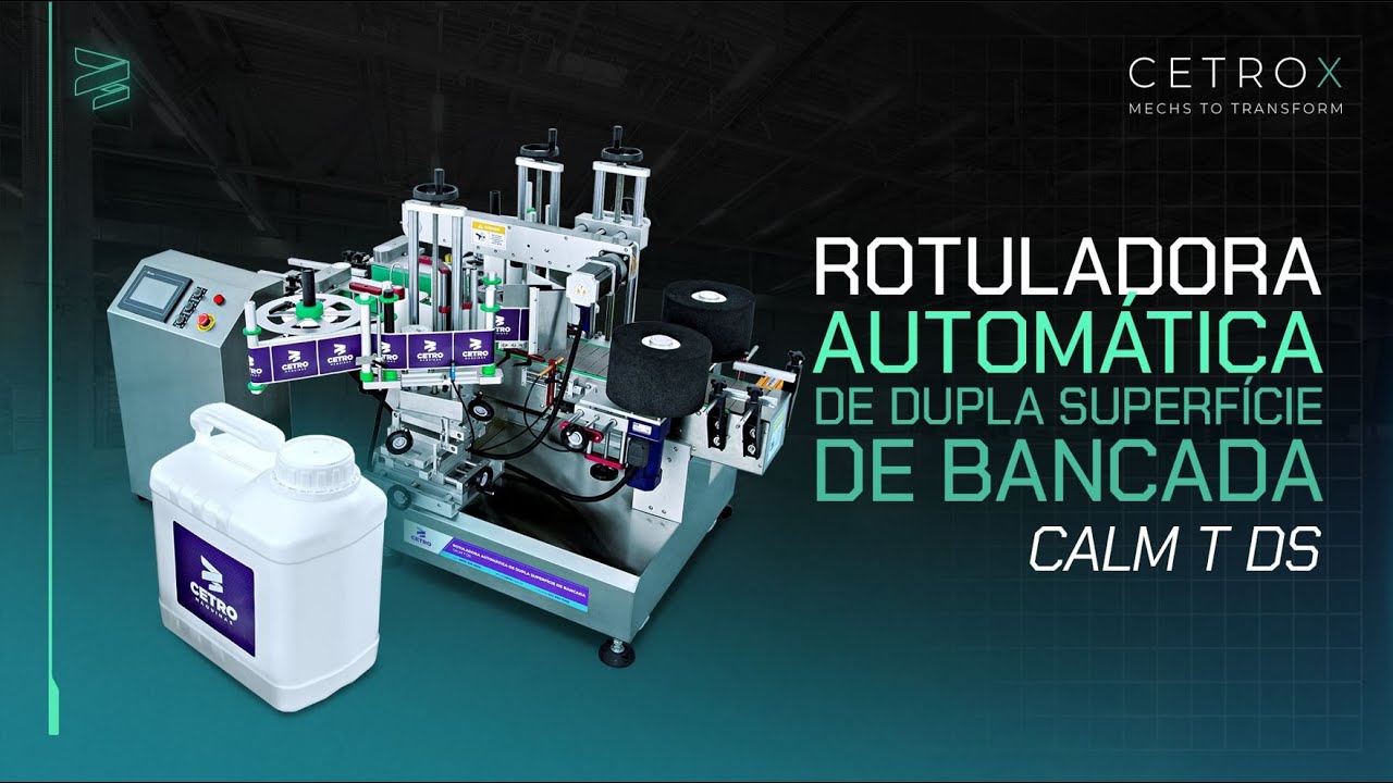 Rotuladora Automática de Dupla Superfície de Bancada CALM T DS - YouTube