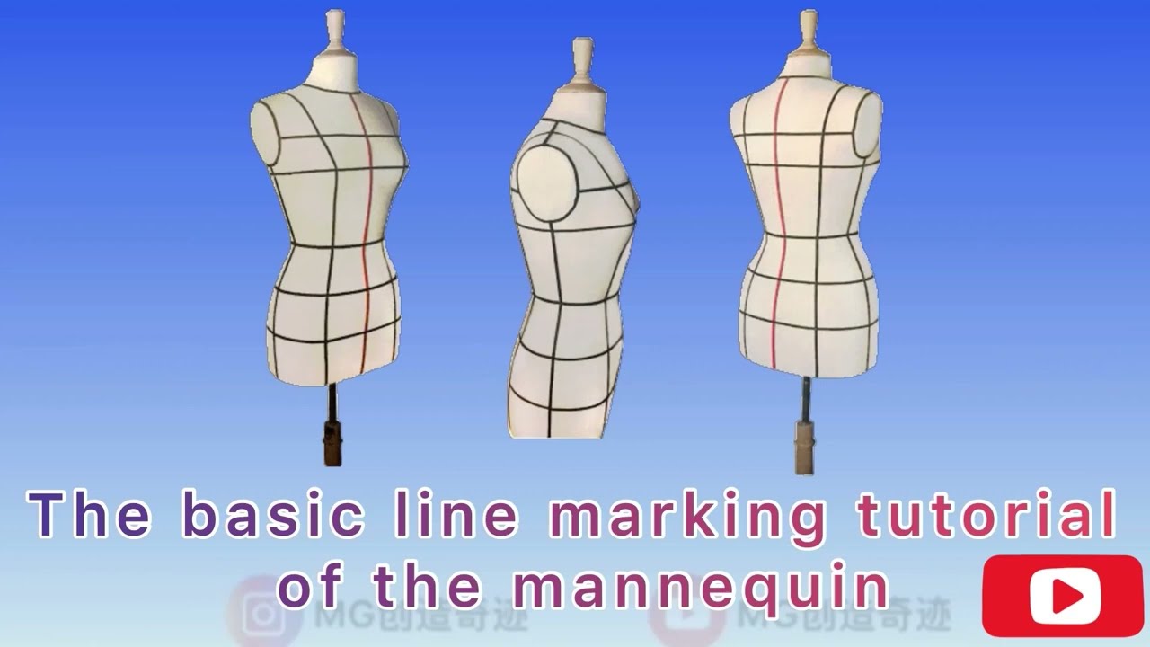 The basic line marking tutorial of the mannequin - YouTube