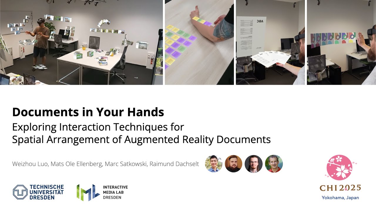 [CHI'25 Presentation] Exploring Interaction Techniques for Spatial Arrangement of AR Documents ...