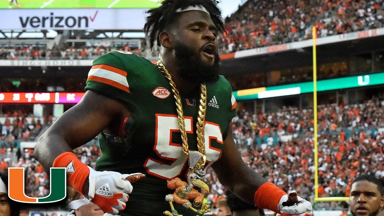 Miami LB Michael Pinckney Top Plays 2018 - YouTube