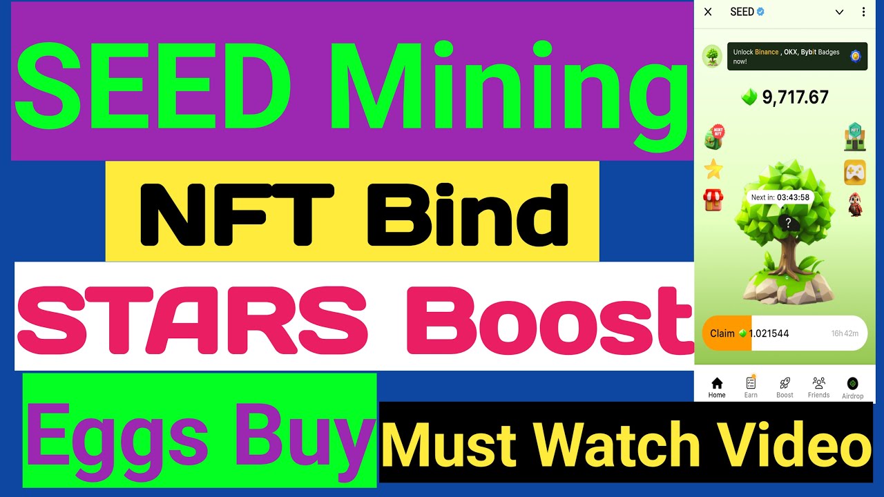 SEED Mining Payment Update | NFT Bind | STARS Boost | Eggs Buy Process ...