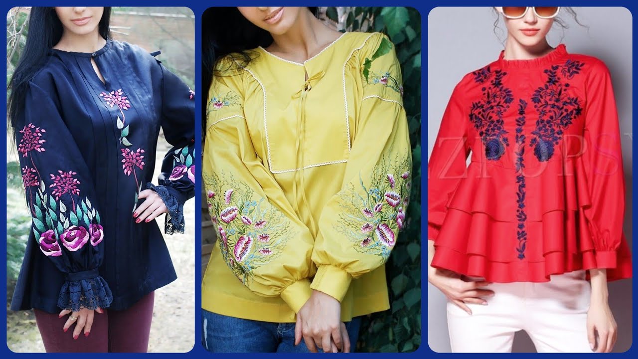 super Stylish New Designer's Brazilian Embroidered top and Tunic Shirts ...
