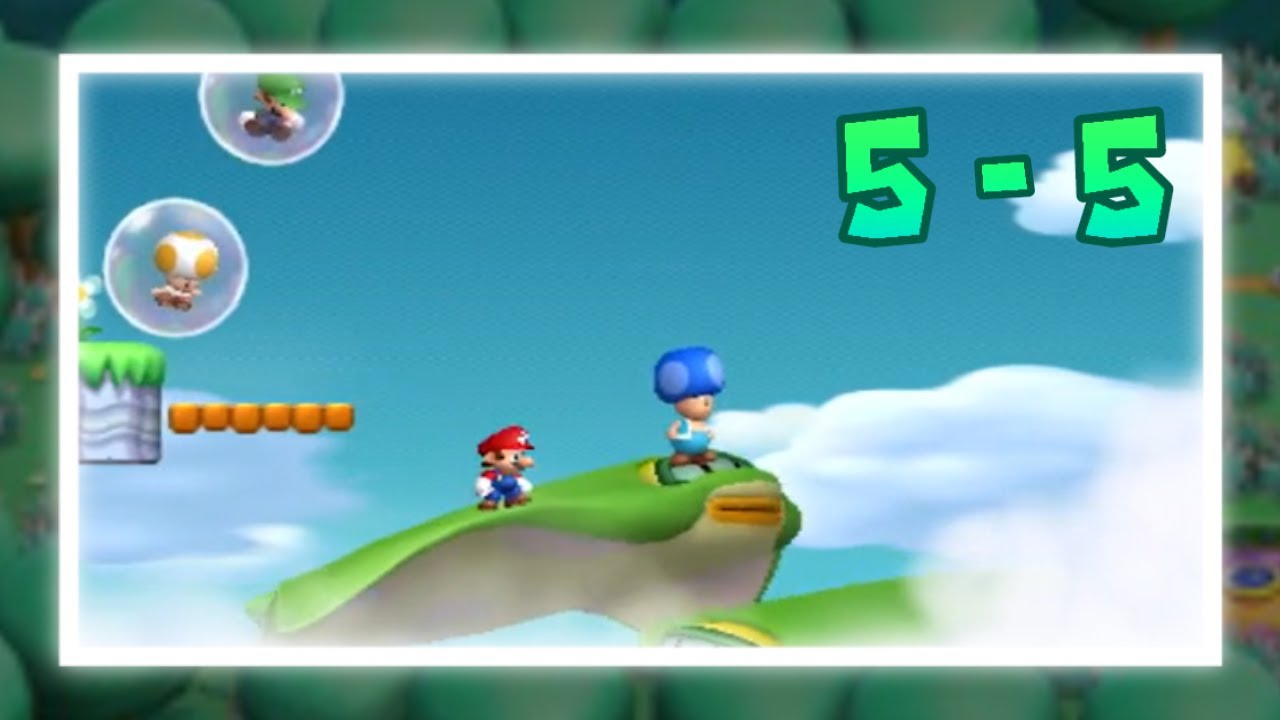New Super Mario Bros. Wii 5-5 But I Control All 4 Players at Once - YouTube