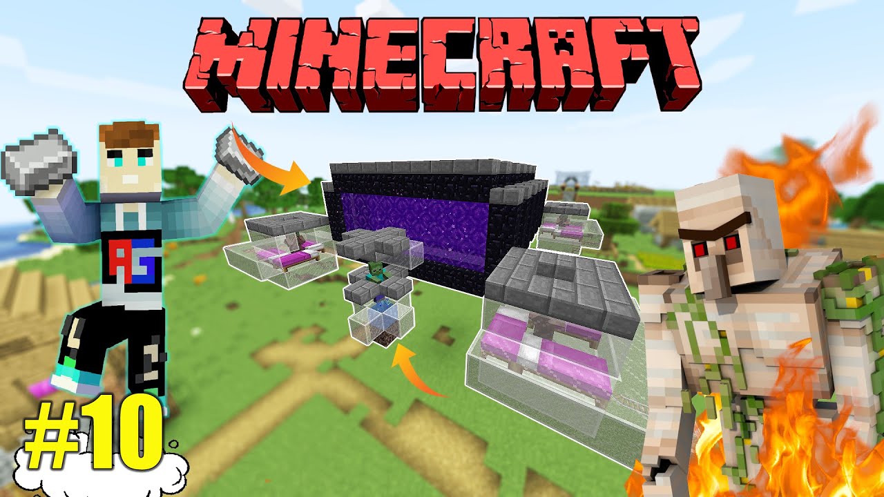 SOO I BUILD MEGA UNLIMITED IRON FARM | NETHER IRON FARM | MINECRAFT ...