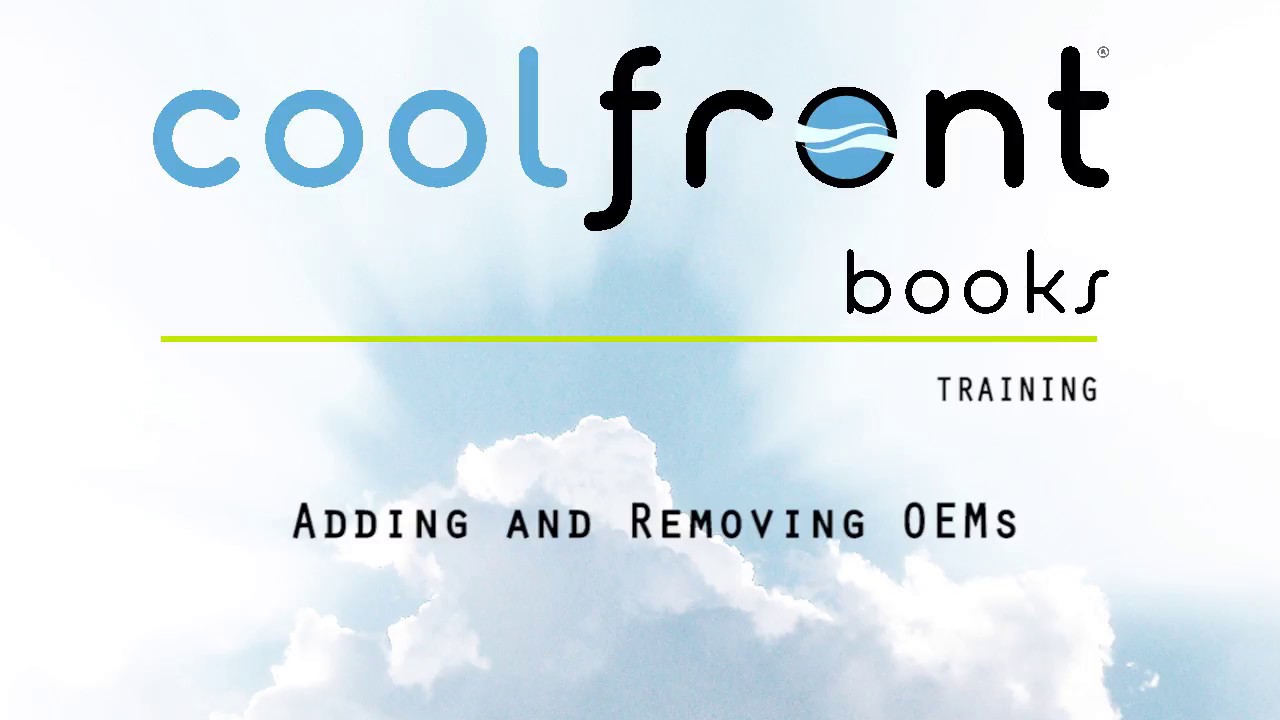 Coolfront Books - Adding and Removing OEMs - YouTube
