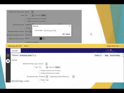 Oracle Cloud ERP - Extensions - Theme Change Using Sandbox - YouTube